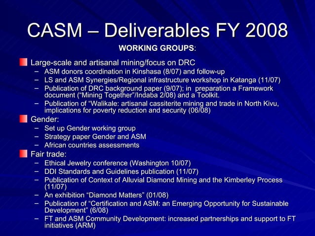 Casm Annual Progress Report 8acc Brazil | PPT