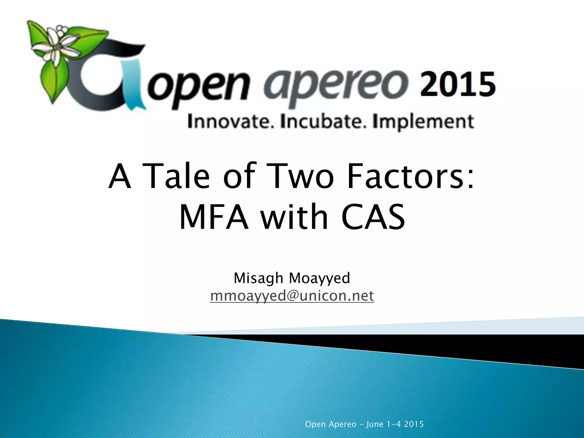 A tale of two factors: MFA with CAS | PPT