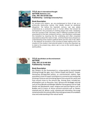 CAS Newly Acquired Books | PDF