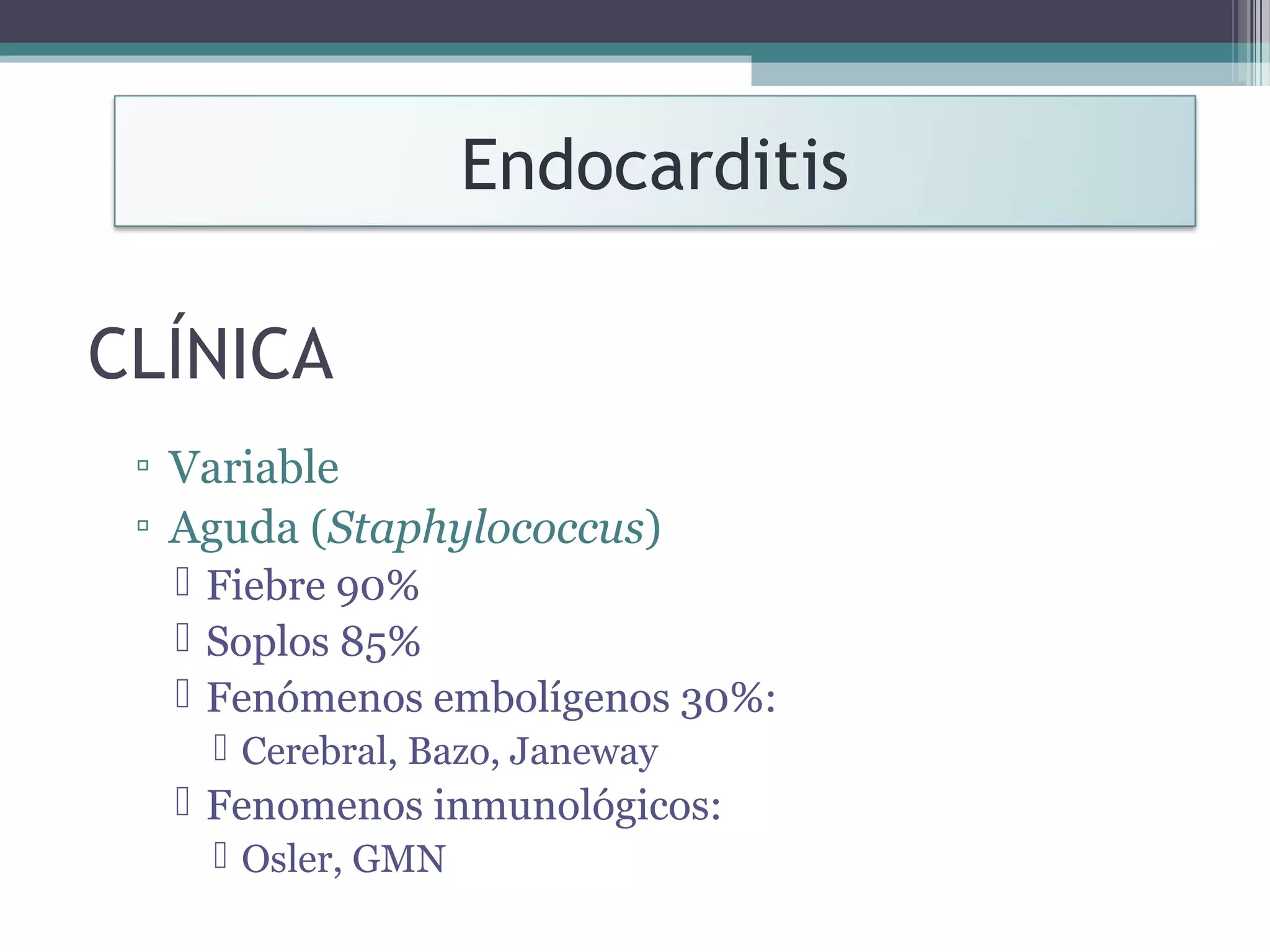 Endocarditis aórtica nativa por staph aureus | PPT