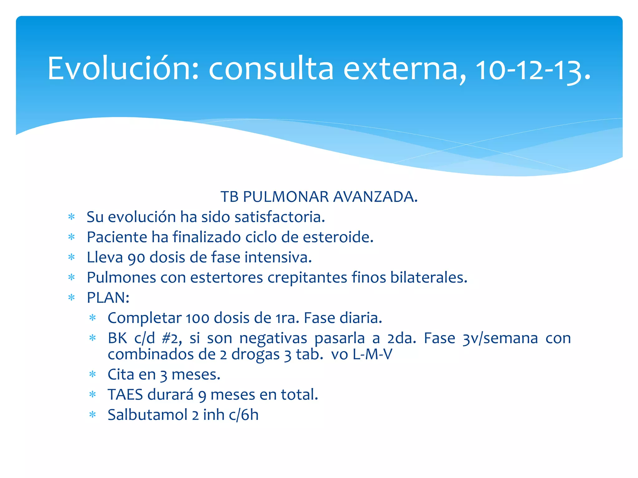 Caso Interesante tuberculosis pulmonar (bulas) | PPTX