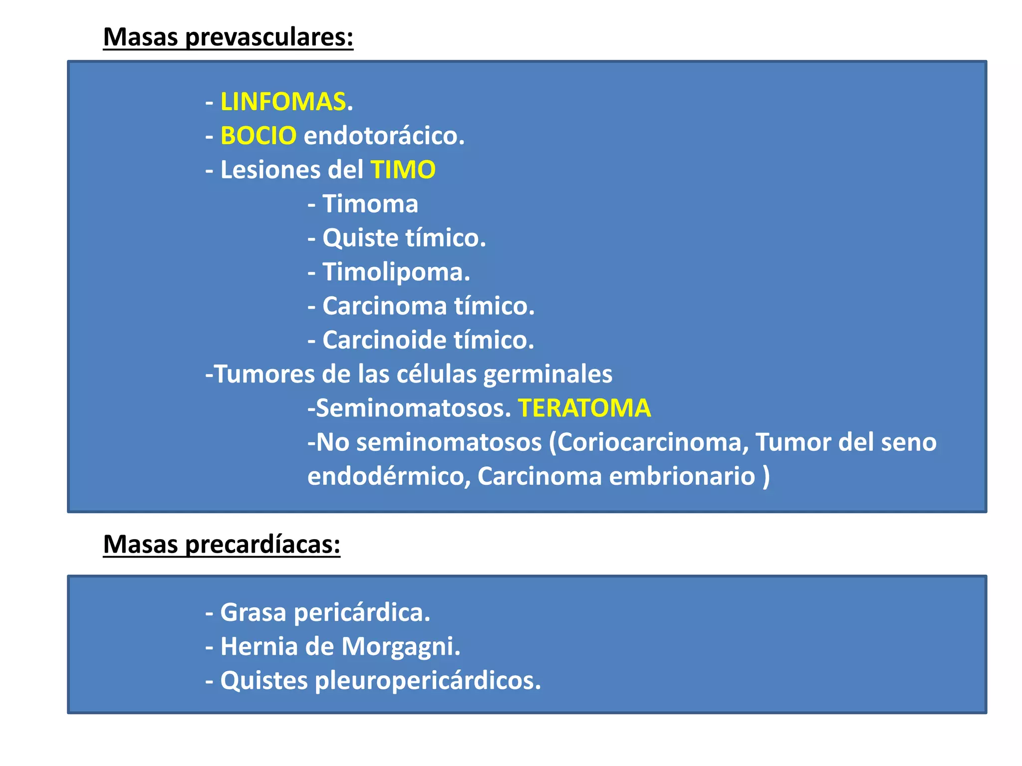 Lectura de caso: Lesión en mediastino anterior. | PPTX