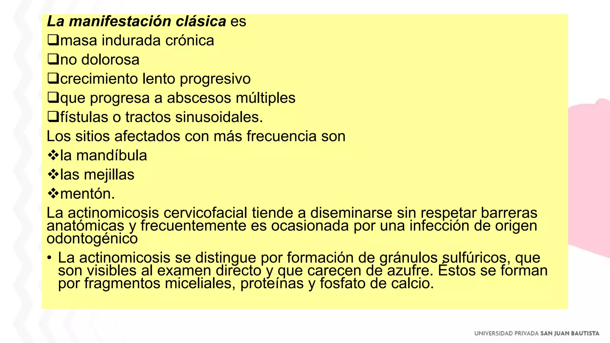 CASO CLINICO Actinomicosis cervicofacial.pptx