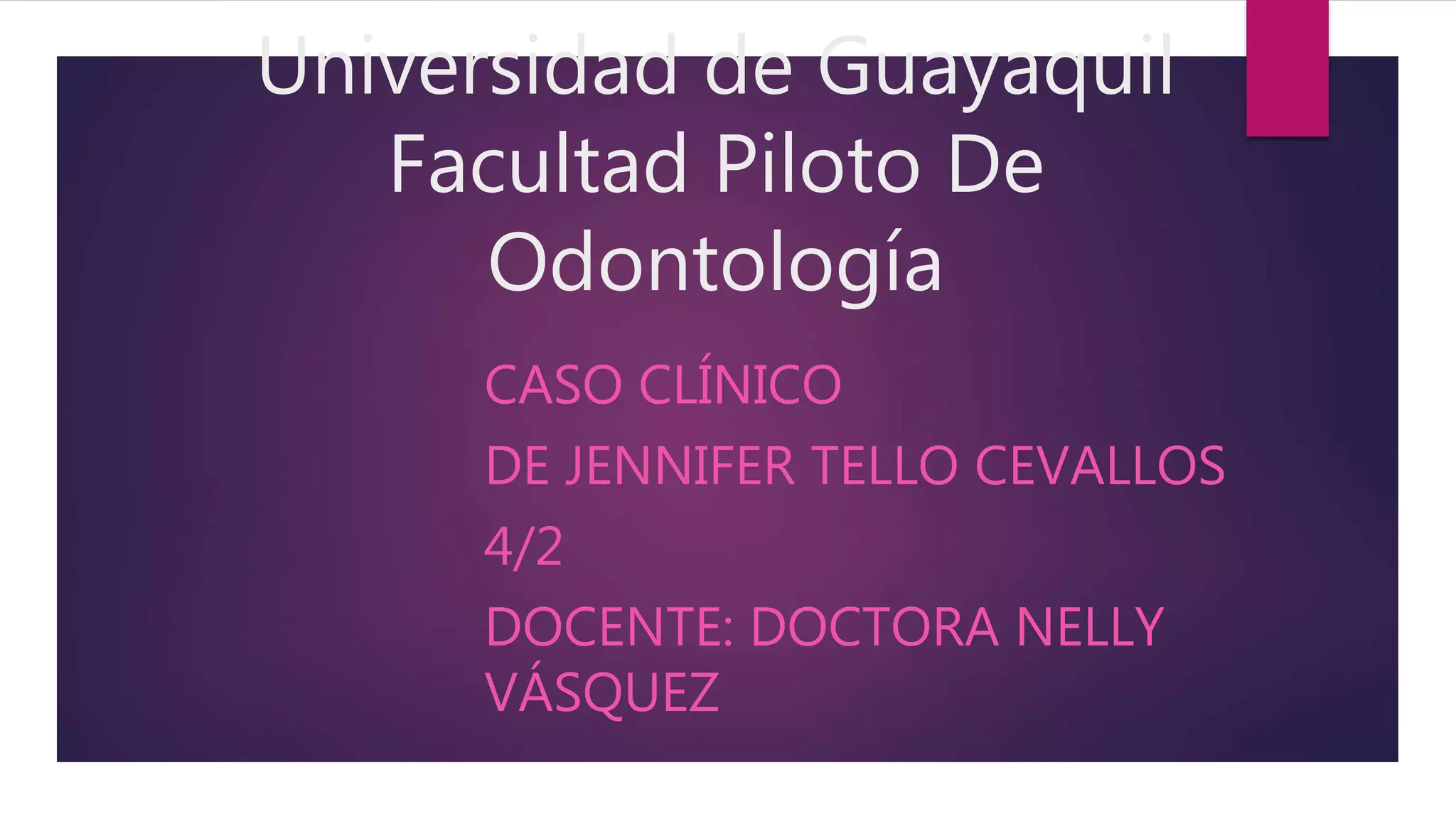 Caso clinico de endodoncia RETRATAMIENTO PIEZA 13 alumna JENNIFER TELLO ...