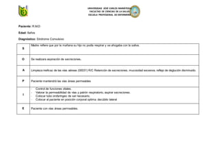 PAE DE SINDROME CONVULSIVO - PEDIATRIA | DOCX