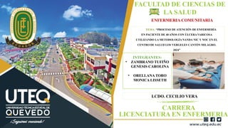 Proceso de Atención de Enfermería en Paciente con Úlcera Varicosa ...