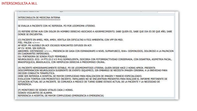 CASO CLÍNICO EVC.pptx caso clinico medicina interna | PPTX