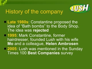 Case study: Lush | PPT