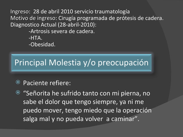 Proceso enfermero en gestión del cuidado según el modelo de Nancy Roper ...