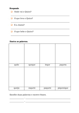 Ficha de Português- Caso que qui | DOC