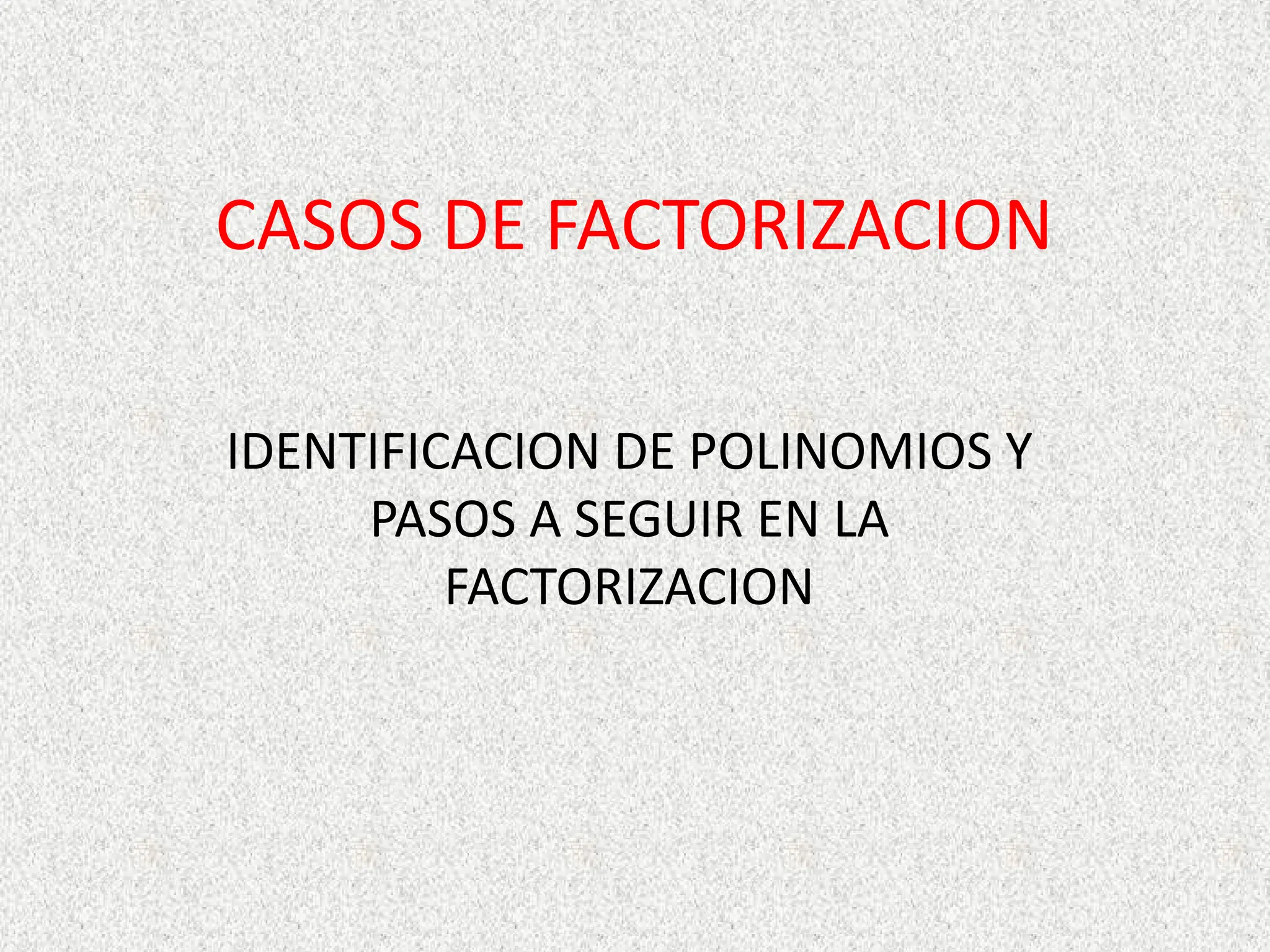 Casos de Factorizacion del Algebra de Baldor | PDF