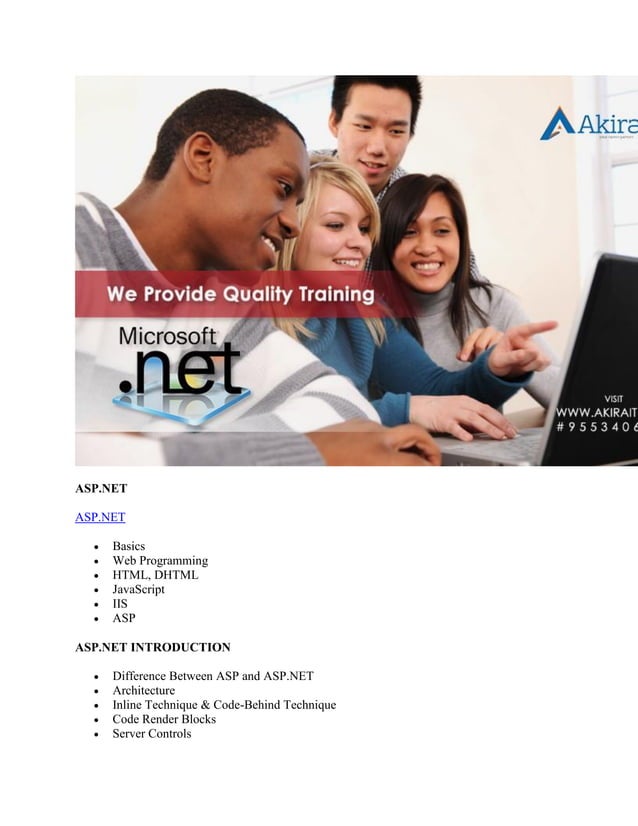 C# & asp.net course content | PDF