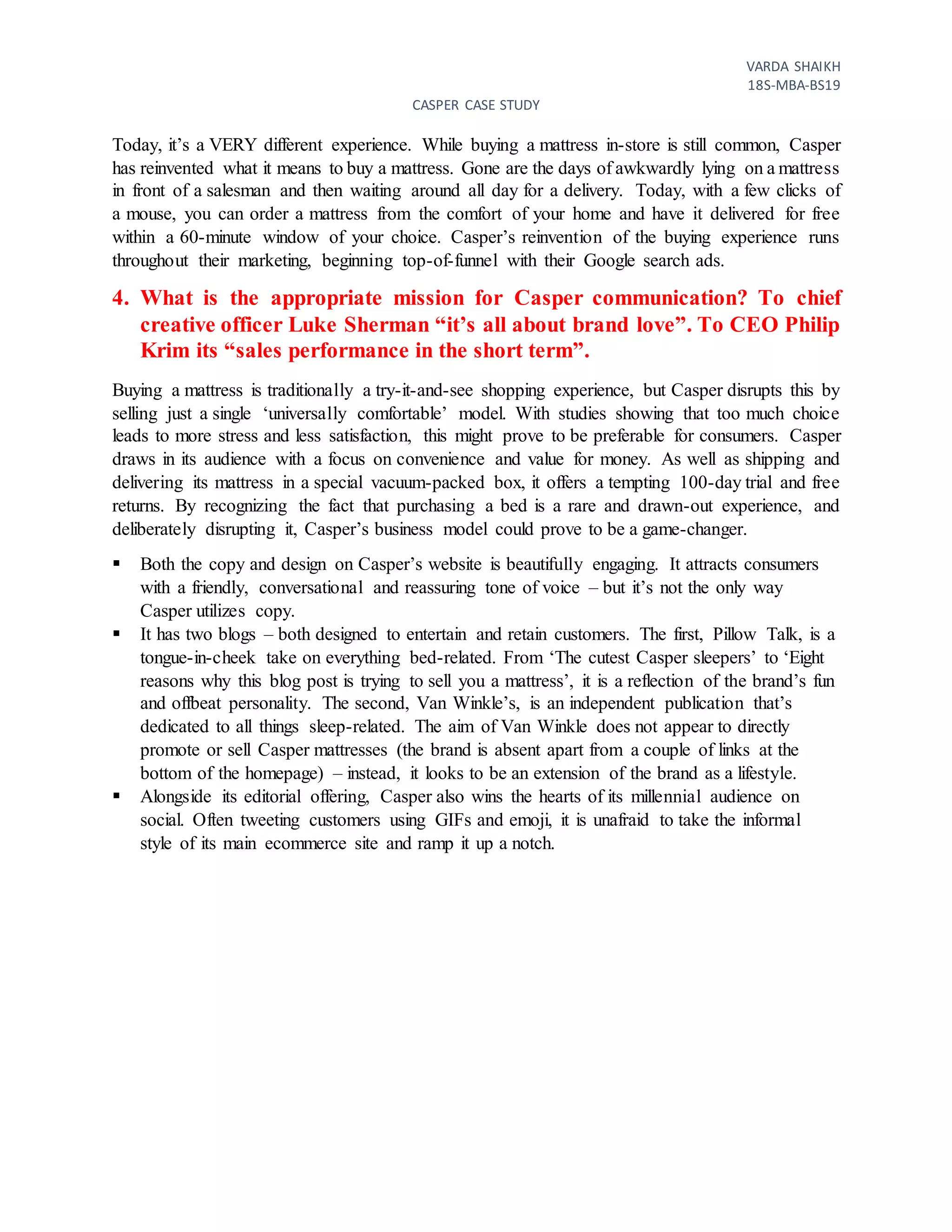 Casper; a case study | DOCX