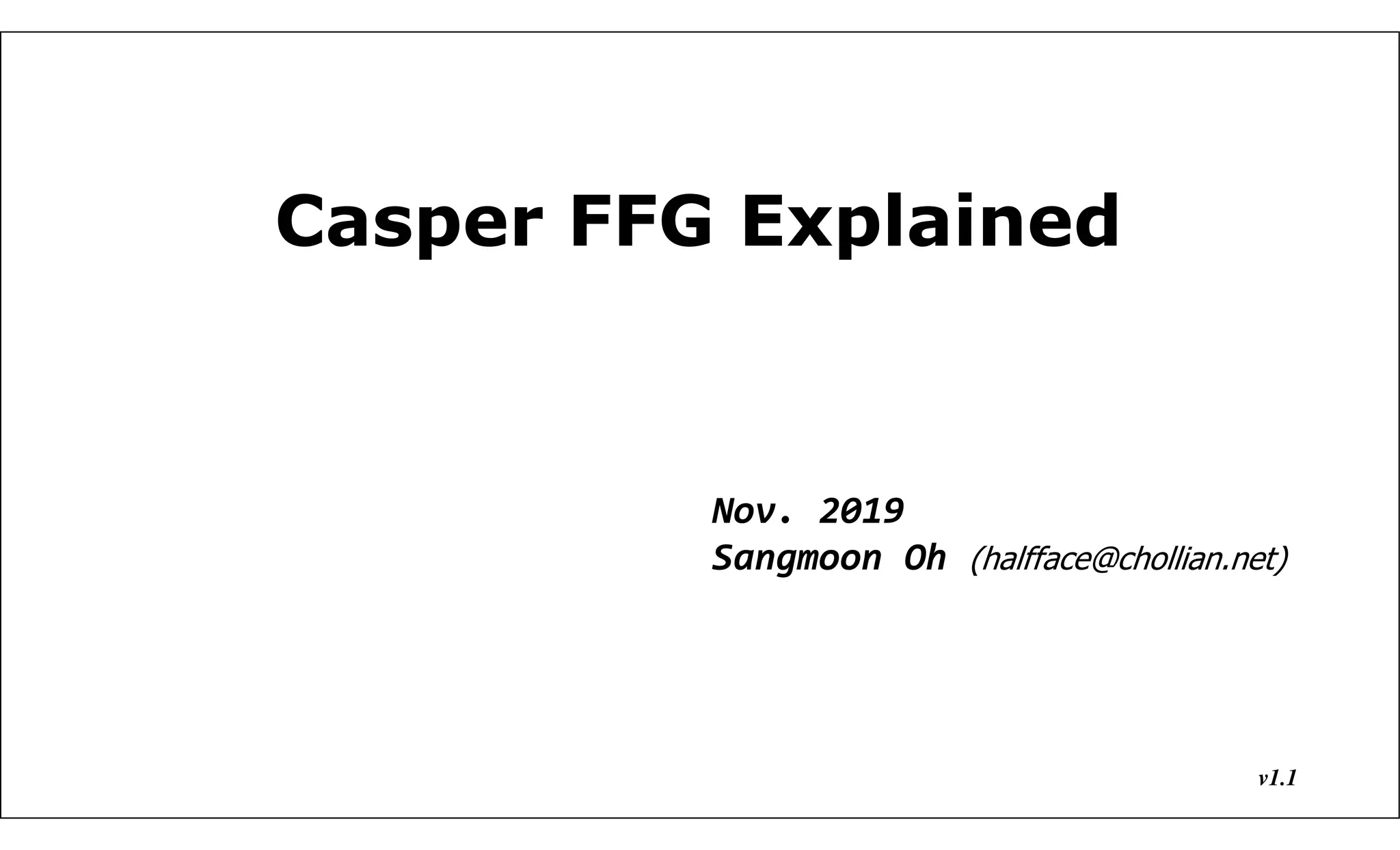 Casper FFG Explained | PDF