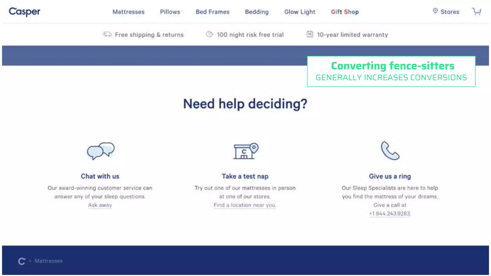 Casper’s Use of Scarcity & ‘Risk Removal’ | PPT