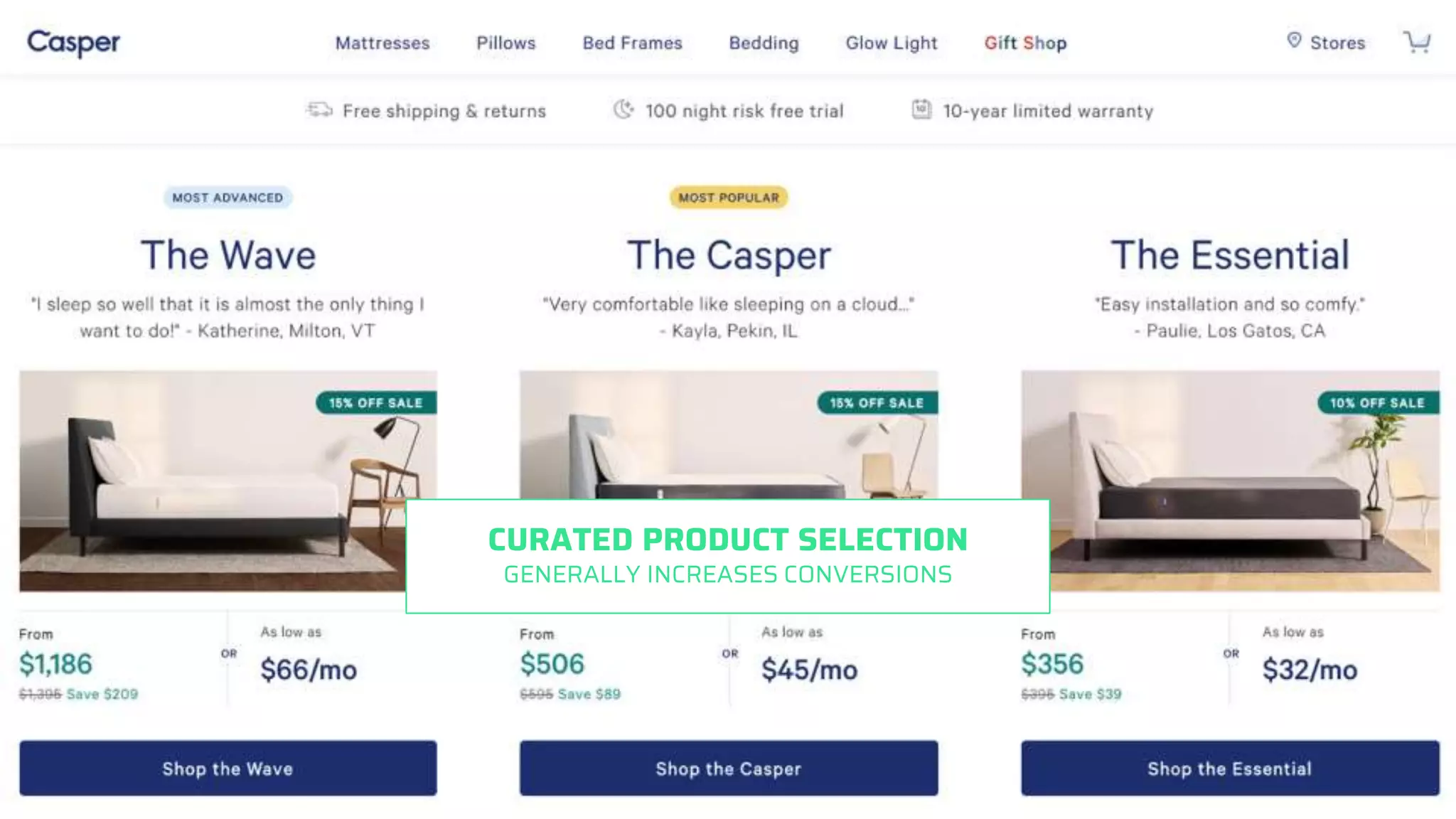 Casper’s Use of Scarcity & ‘Risk Removal’ | PPT