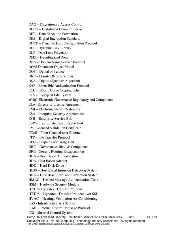 CompTIA CAS-002 VCE Outline | PDF