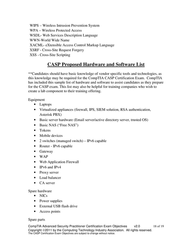 CompTIA CAS-002 VCE Outline | PDF