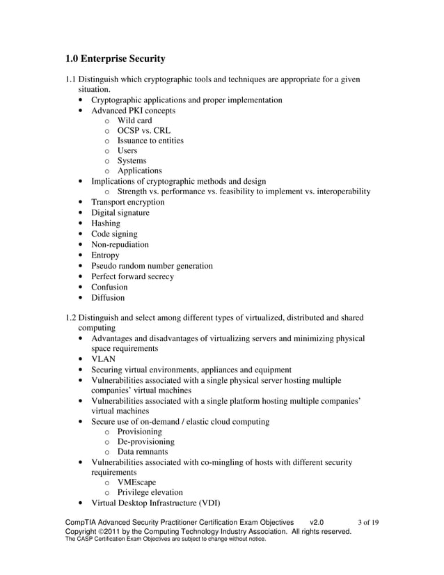 CompTIA CAS-002 VCE Outline | PDF