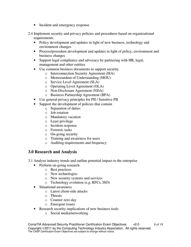 CompTIA CAS-002 VCE Outline | PDF