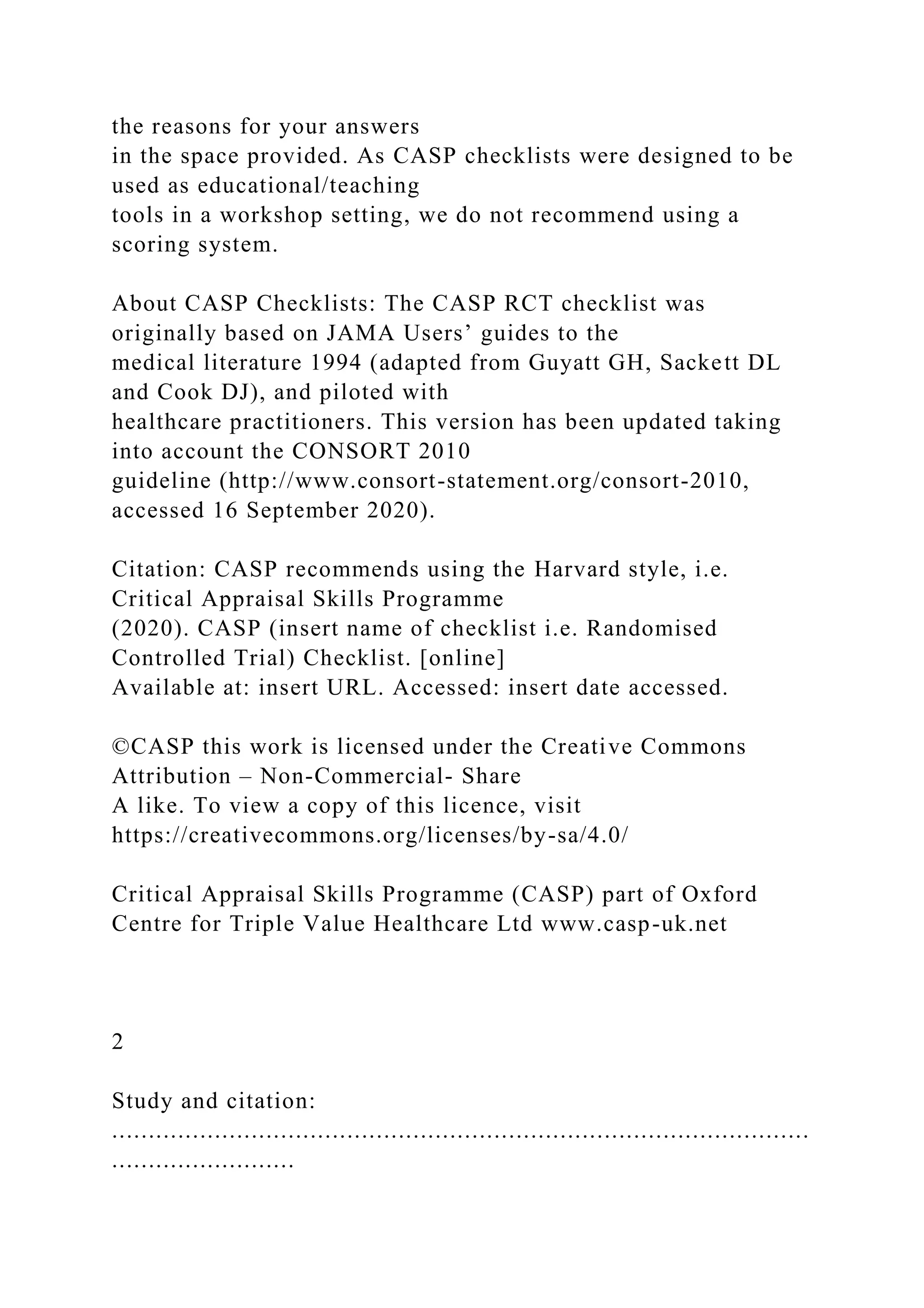 CASP Randomised Controlled Trial Standard Checklist 11 que.docx