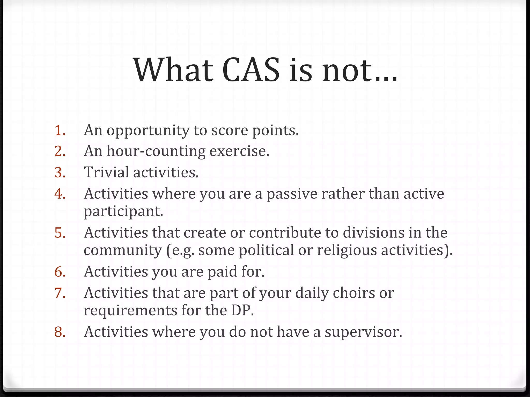 CAS presentation | PDF | Education