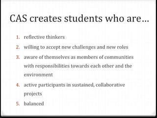 CAS presentation | PDF | Education