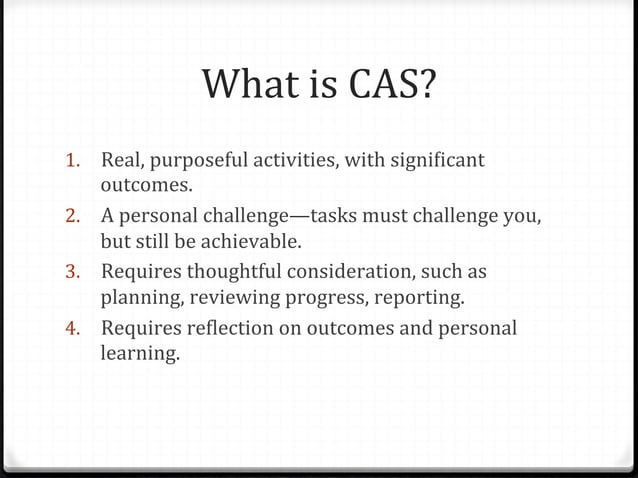 CAS presentation | PPT