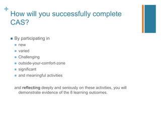 CAS Presentation BISB 2010 | PPTX | Homework and Study | Education