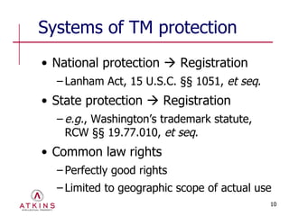 Casrip 2012 u.s. trademark law introduction | PPT