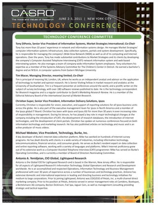 Casro 2011 technology conference program information | PDF