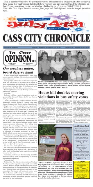 Cass City Chronicle News | PDF
