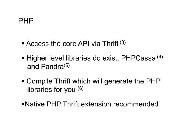 PHP and Cassandra | PPT