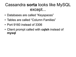 Introdcution to Cassandra for RDB Folks | PPT