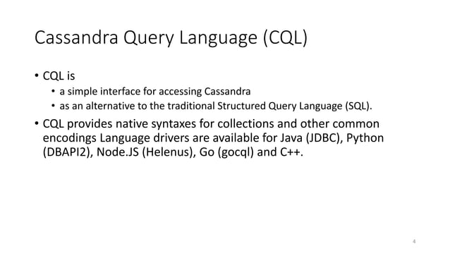 Cassandra Tutorial Ppt