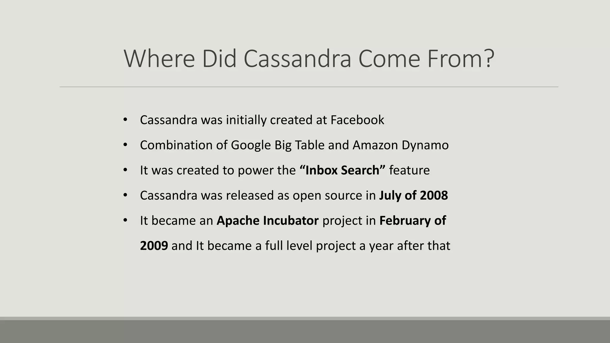 Apache Cassandra introduction | PPTX