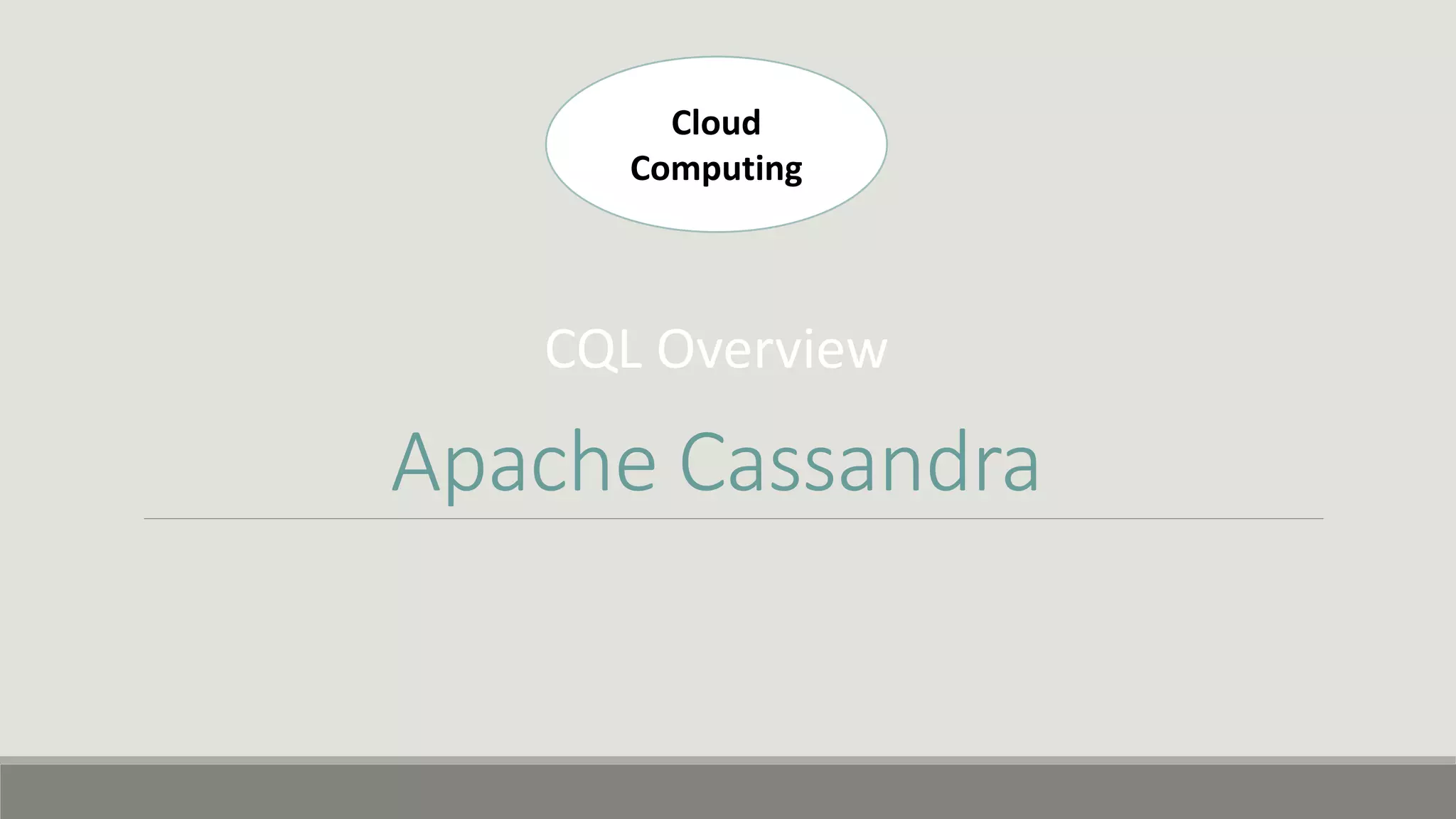 Apache Cassandra introduction | PPTX