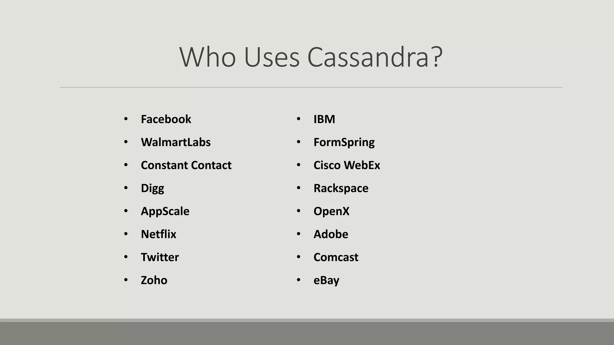 Apache Cassandra introduction | PPTX