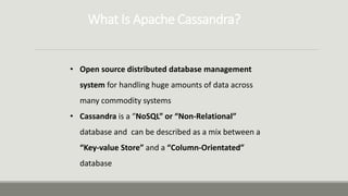 Apache Cassandra introduction | PPTX