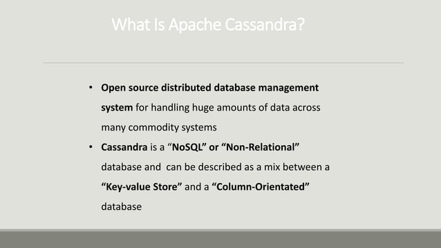 Apache Cassandra introduction | PPT