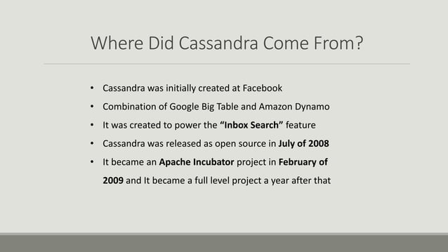 Apache Cassandra introduction | PPT