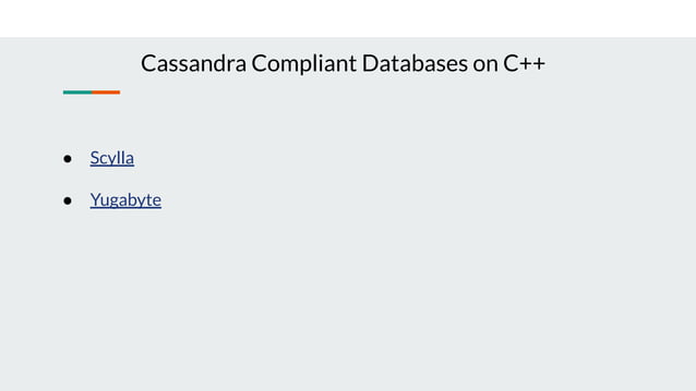 Cassandra Distributions and Variants | PPT