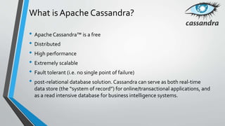 Cassandra an overview | PPTX