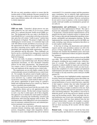 Cassandra distributed access control policies with tunable expressiveness | PDF