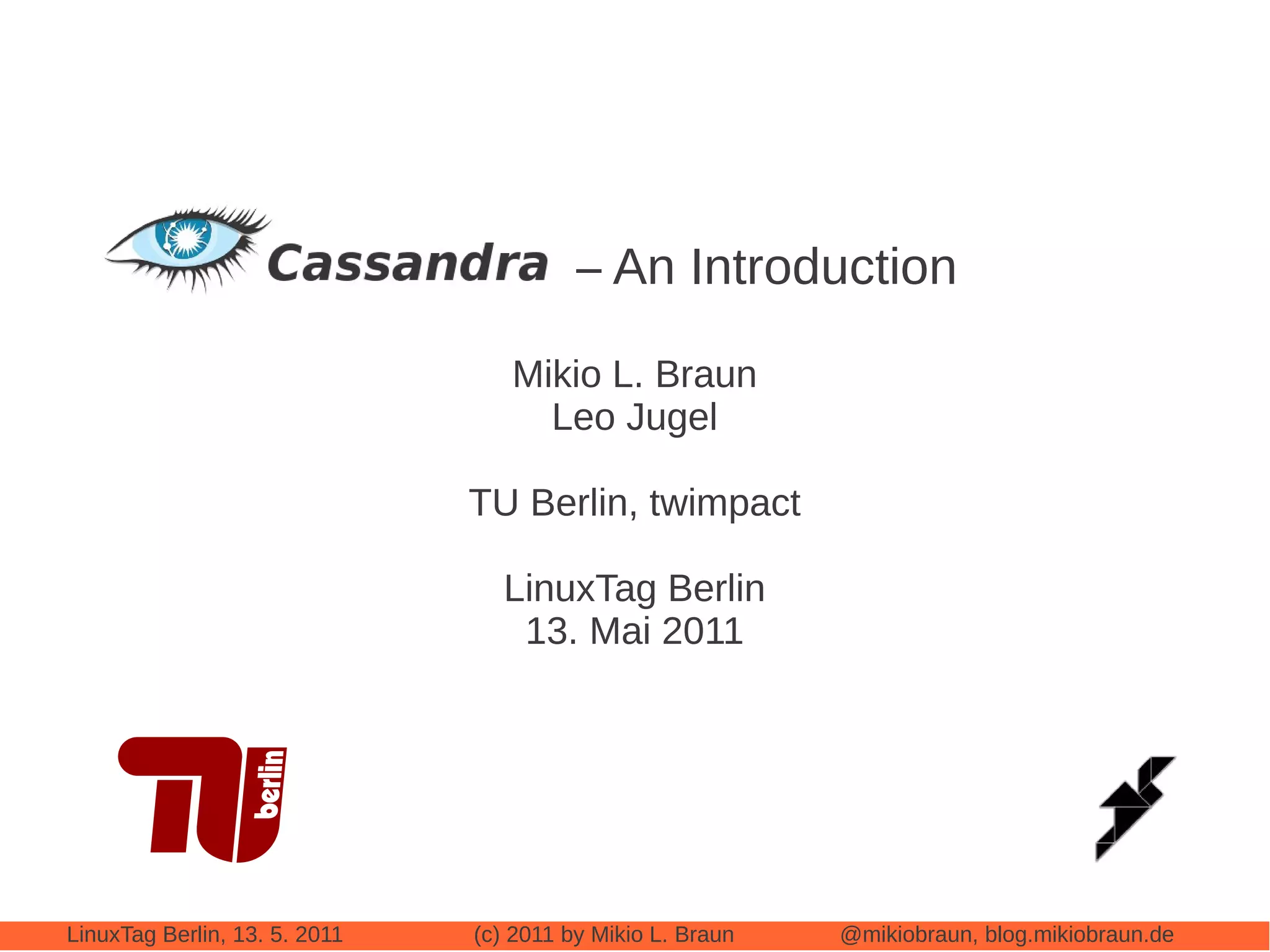 Cassandra - An Introduction | PDF | Databases | Computer Software and Applications
