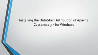 Cassandra installation | PPT