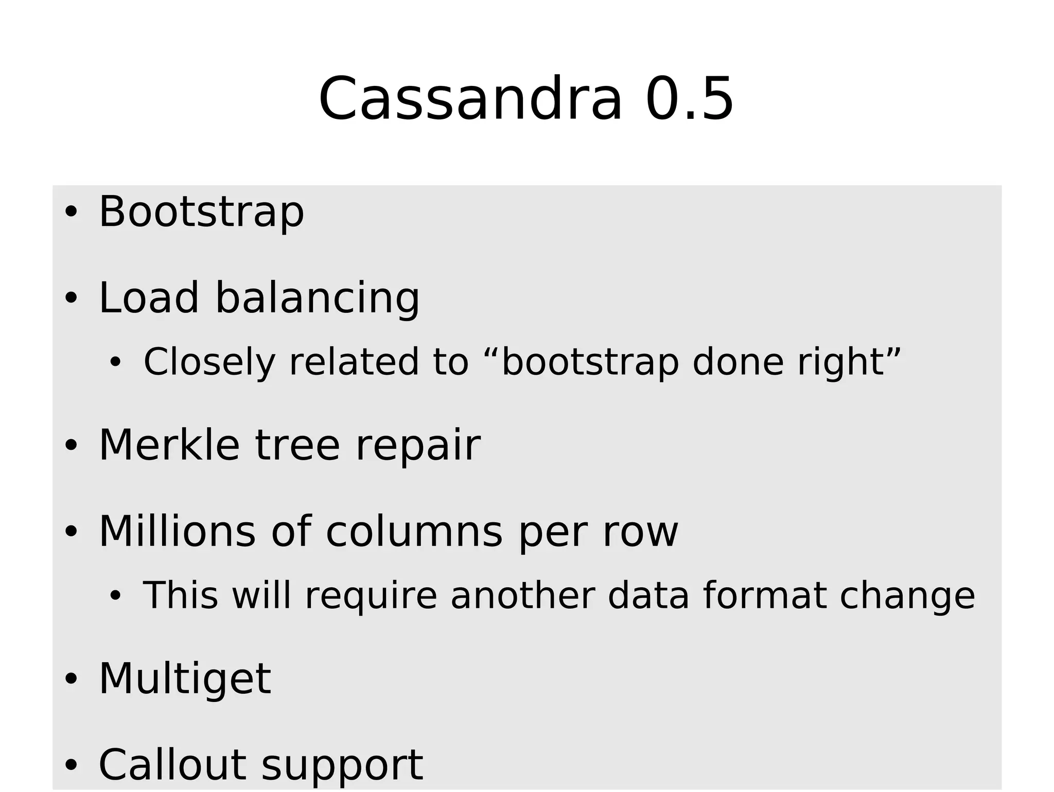 Cassandra Roadmap | PPT