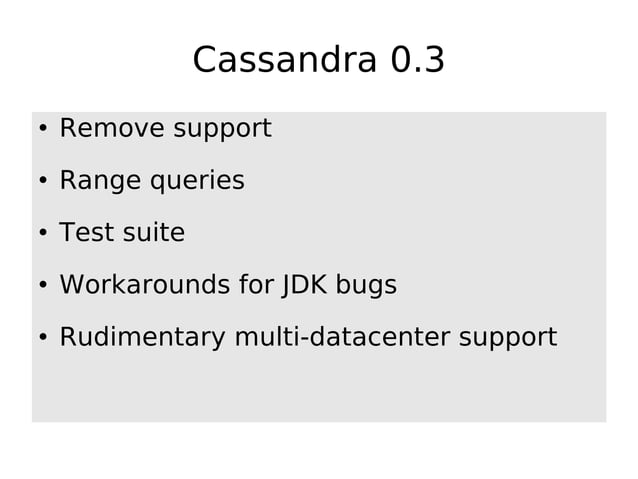 Cassandra Roadmap | PPT