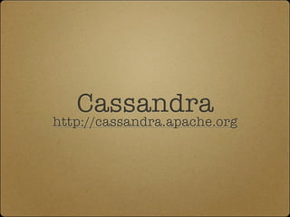 Introduction to Cassandra: Replication and Consistency | PPT