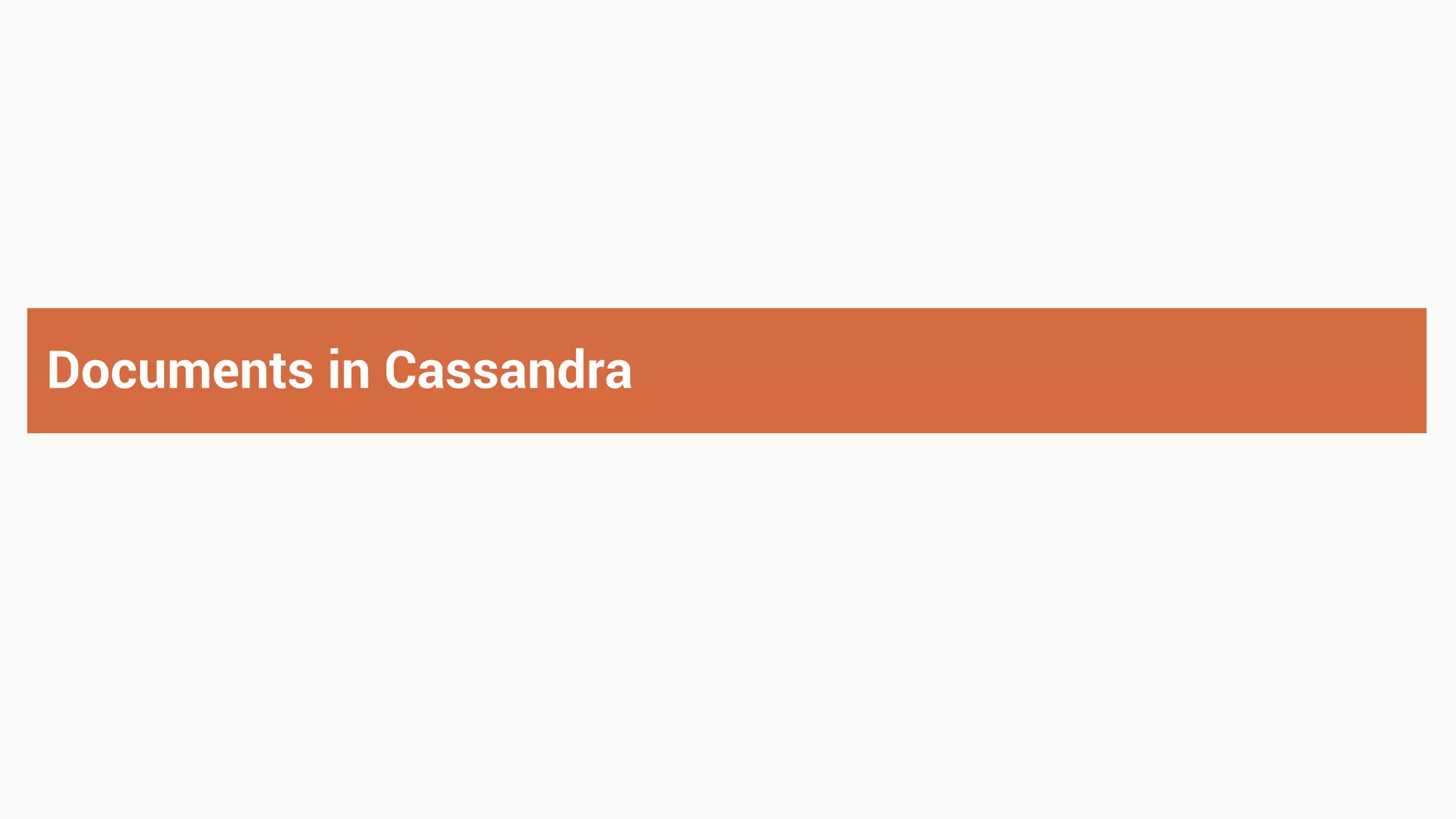 Cassandra 3.0 - JSON at scale - StampedeCon 2015 | PPT